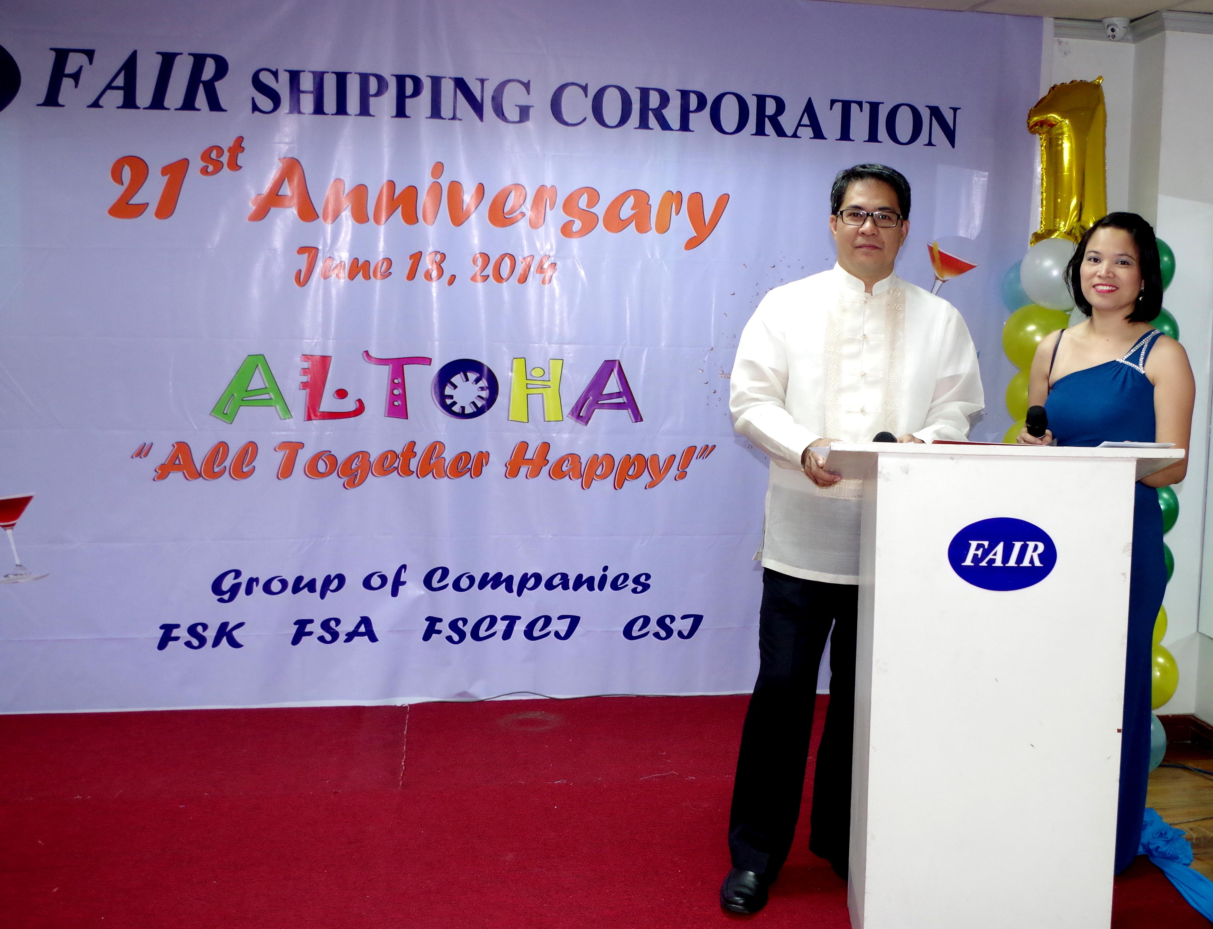 FAIR SHIPPING CORP. 21ST ANNIVERSARY CELEBRATION | Fair Shipping ...